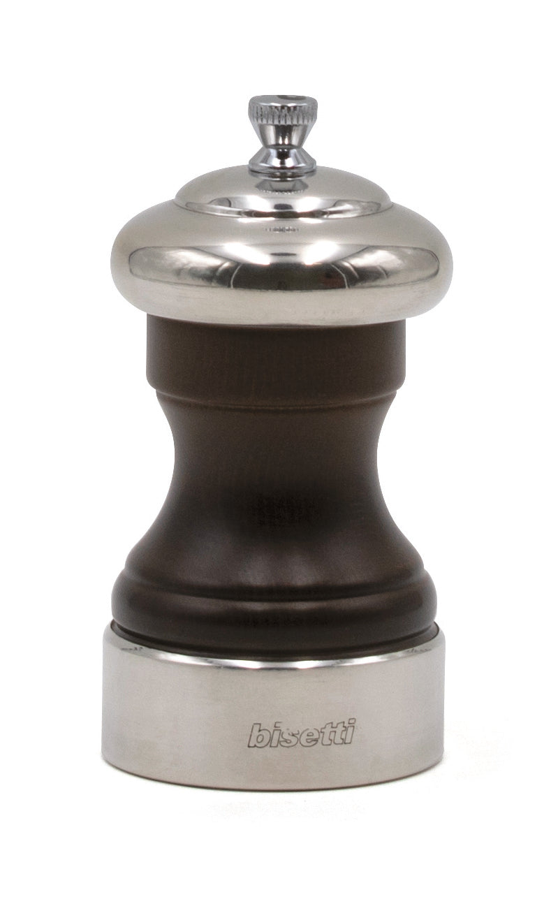Bisetti Messina Walnut Stained Beechwood Salt Mill With Pewter Head an ...