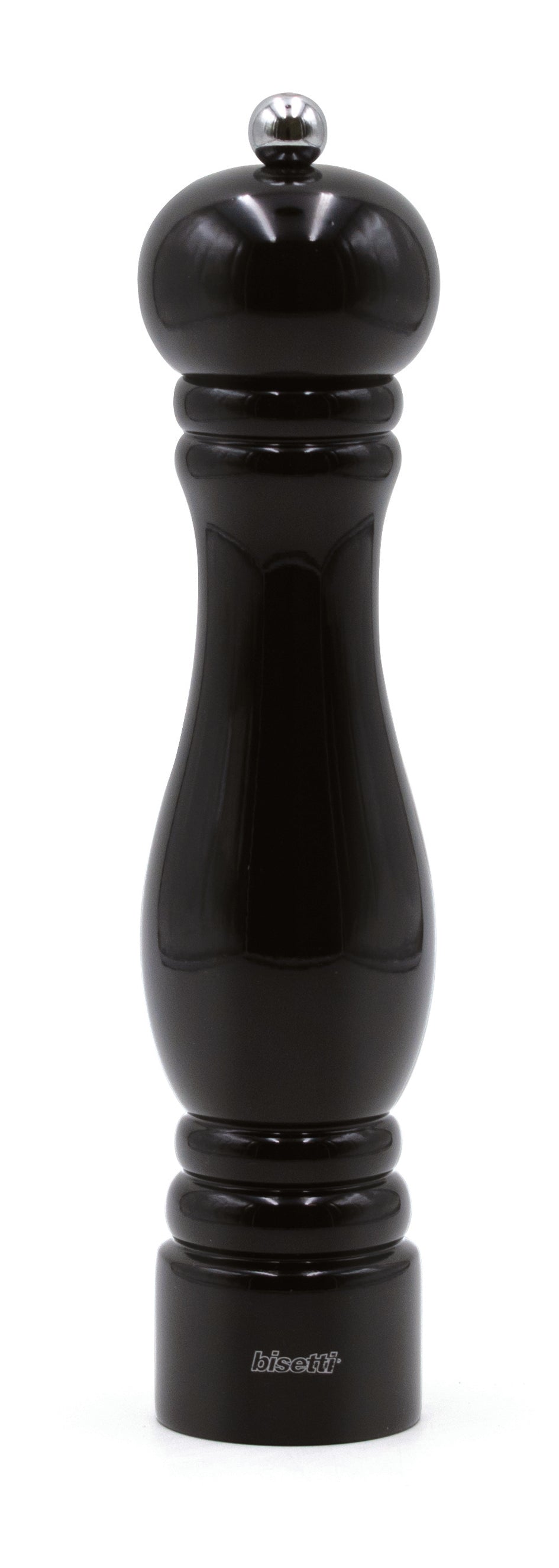 Bisetti Sorrento Black Lacquered Beechwood Pepper Mill With Adjustable ...