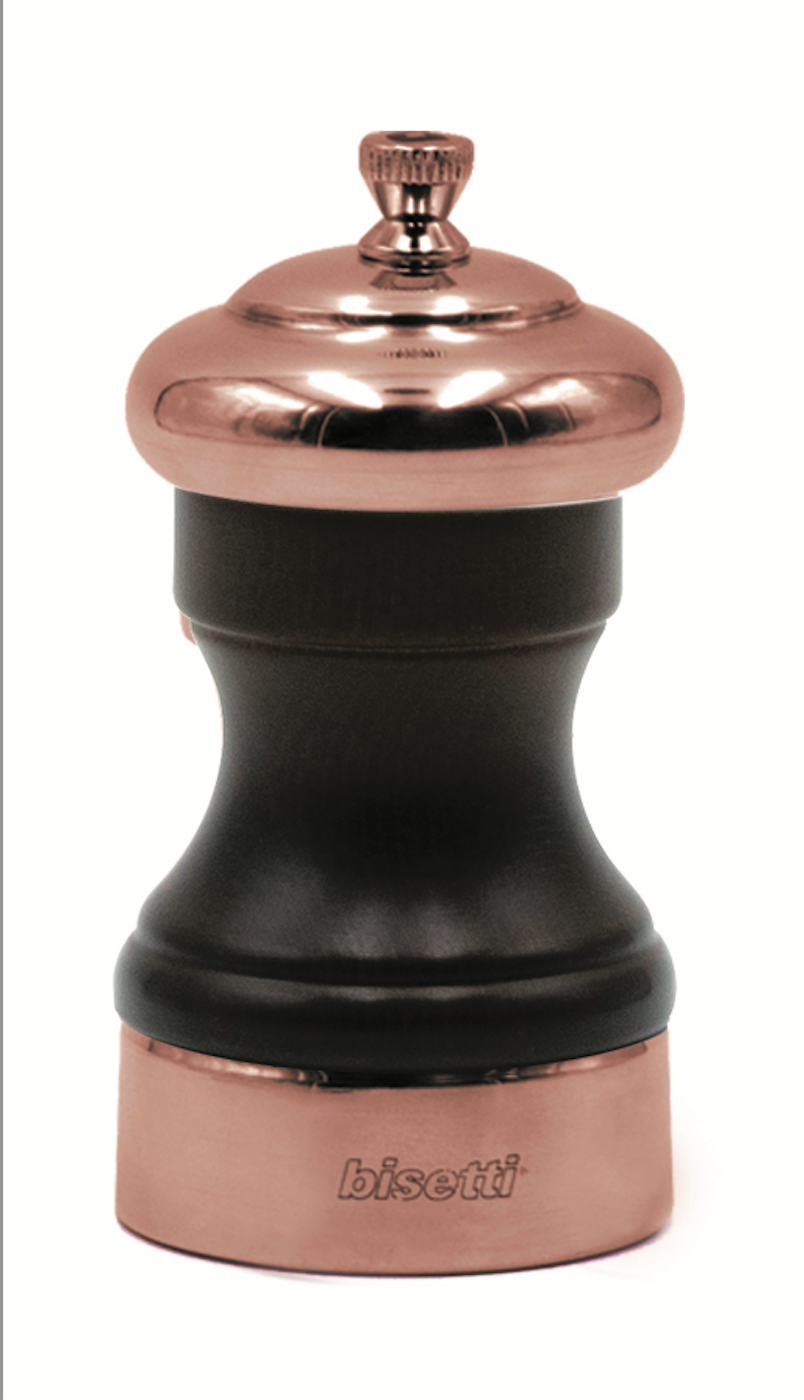 Bisetti Messina Walnut Stained Beechwood Pepper Mill With Copper Head ...