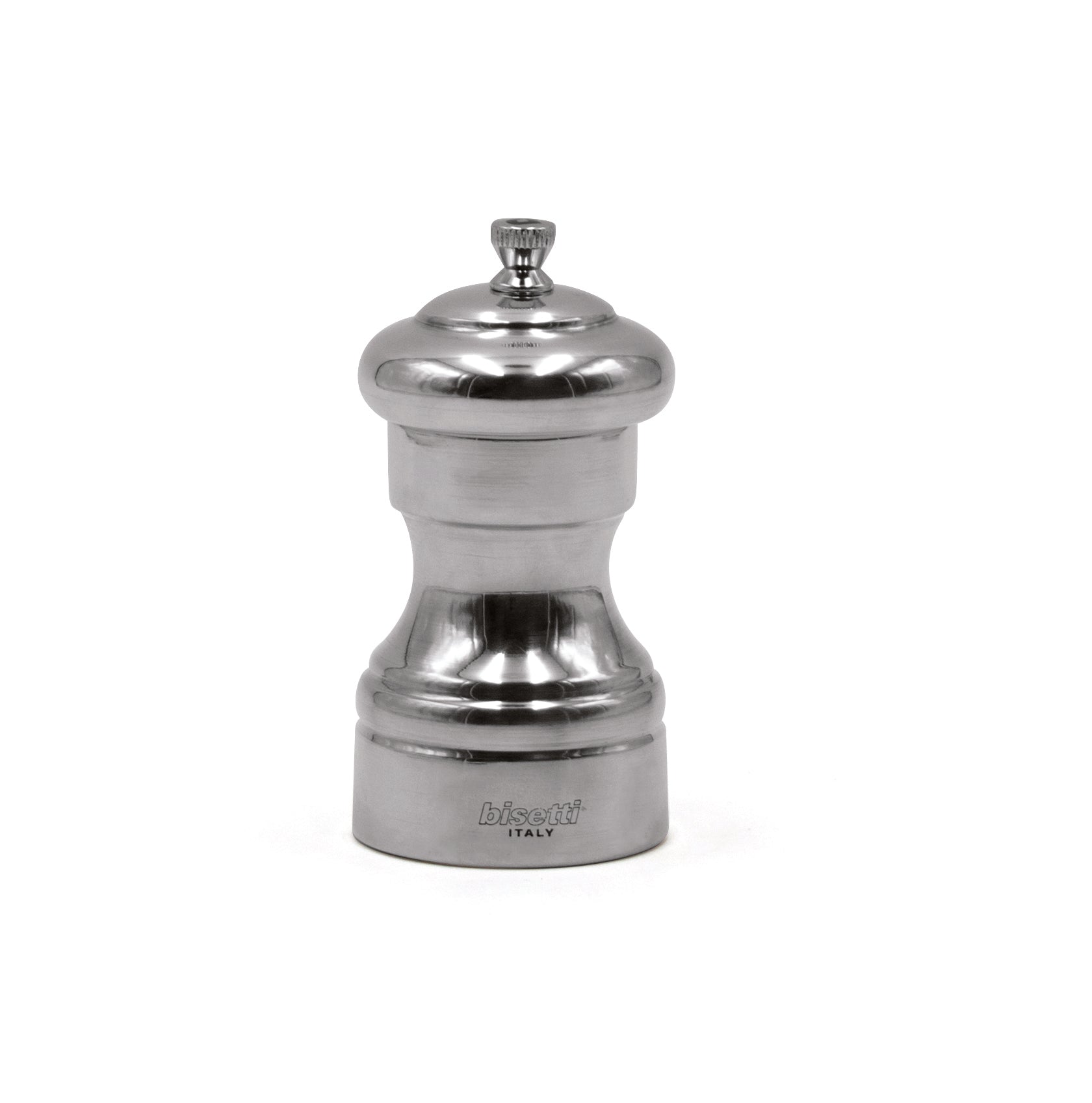 Bisetti Messina Pewter Finish Silver Pepper Mill, 4-Inches– BisettiUSA
