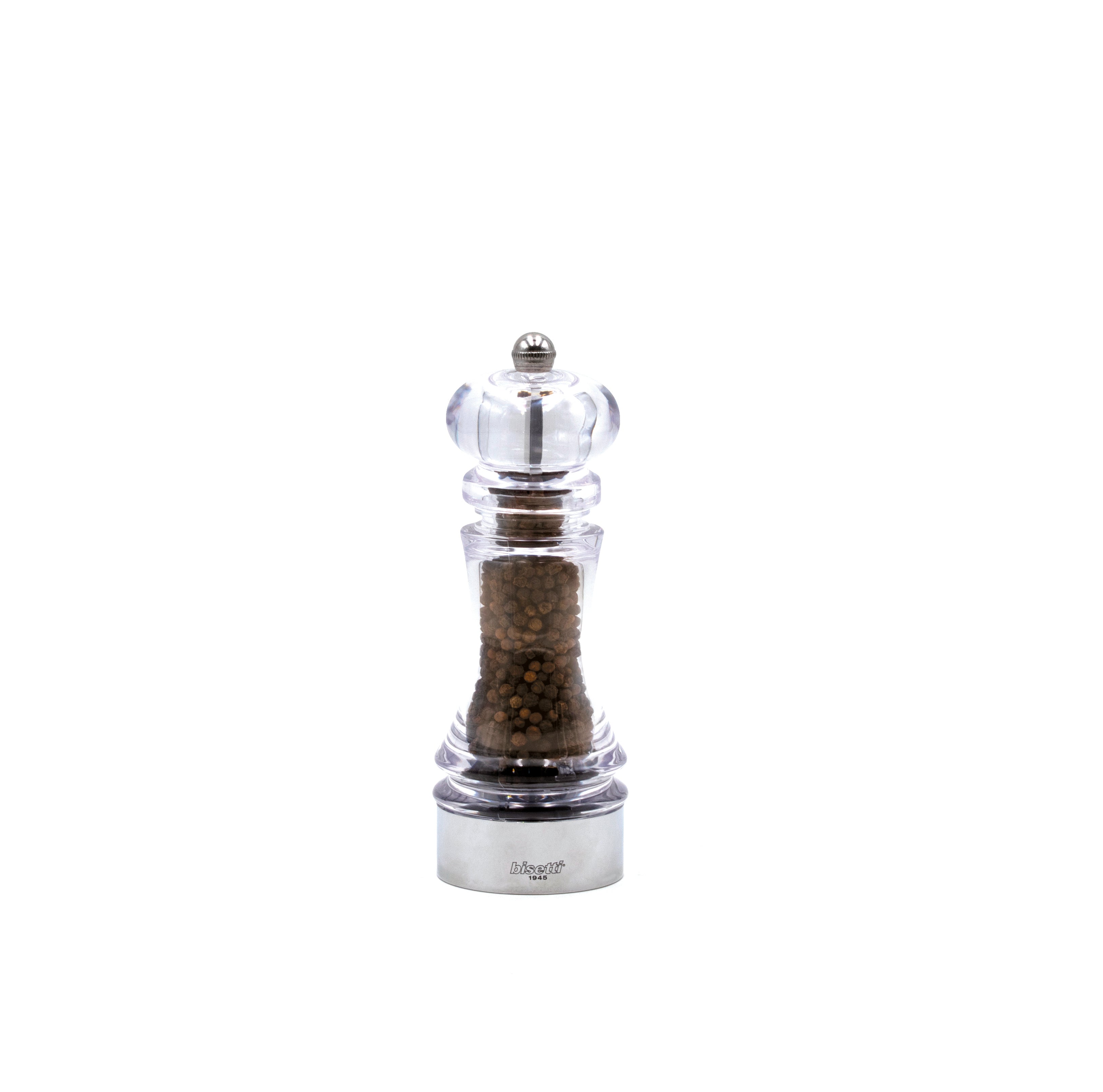 Bisetti Perugia Acrylic Pepper Mill, 6-7/8-Inches– BisettiUSA