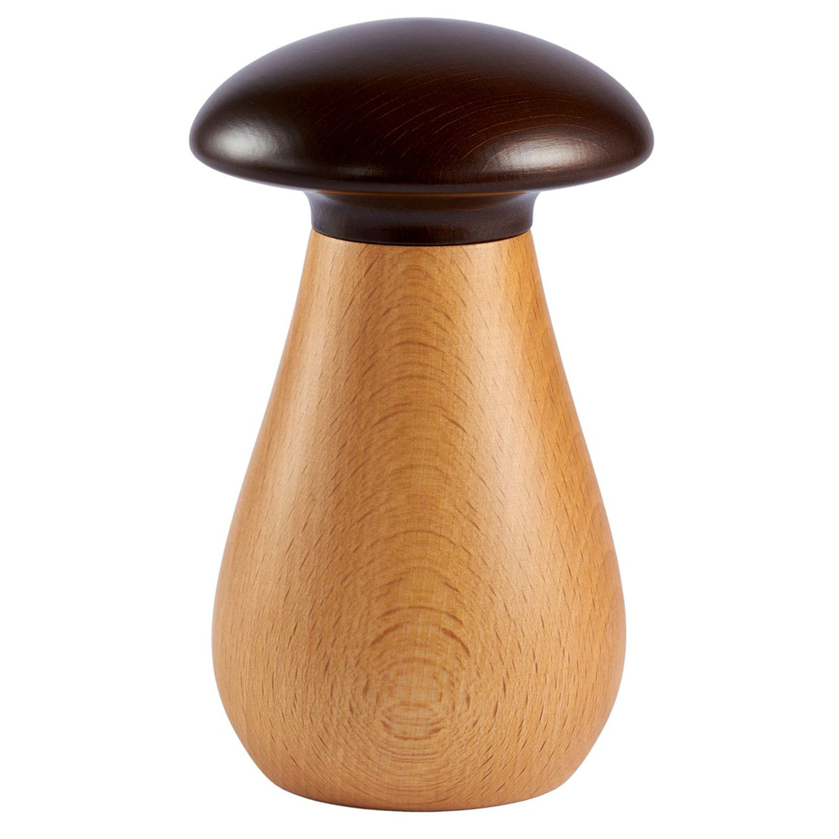 Bisetti Icons Natural & Walnut Wood "Mushroom" Salt, Pepper or Spice M ...