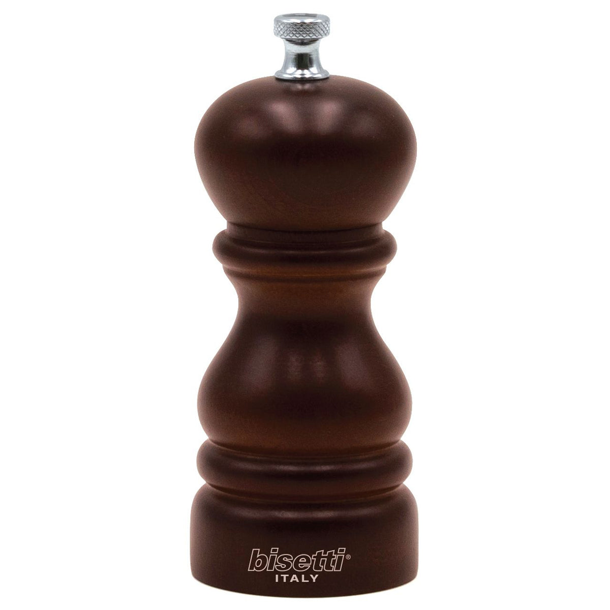 Bisetti Roma Beechwood Pepper Mill With Walnut Finish, 5-1/8-Inches ...