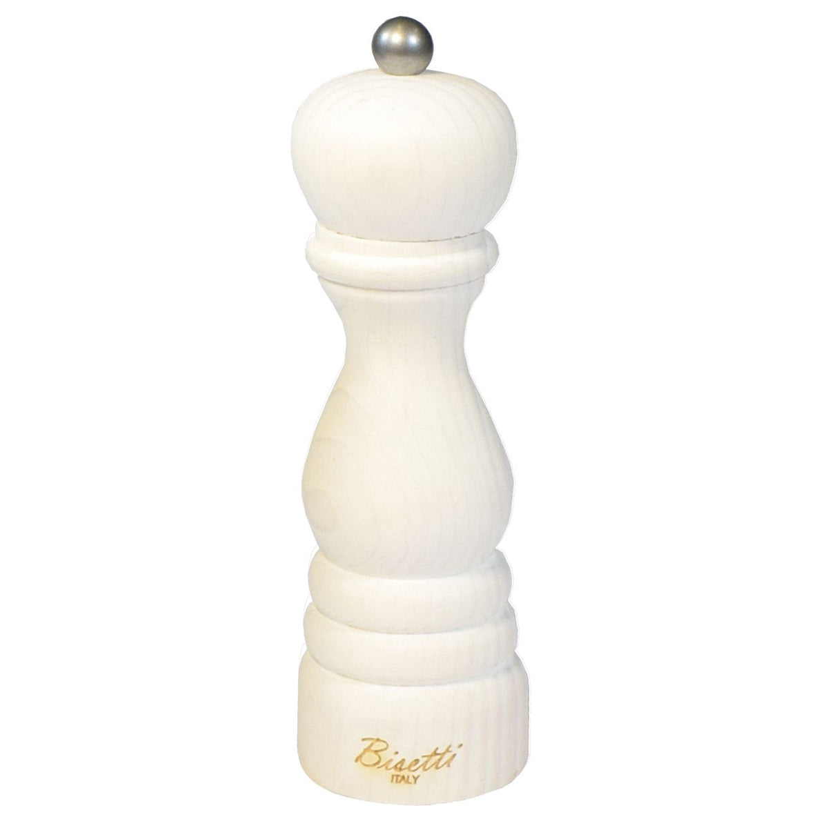 Bisetti Vintage White Fir Wood "Shabby" Salt Mill, 7-1/2-Inches– BisettiUSA